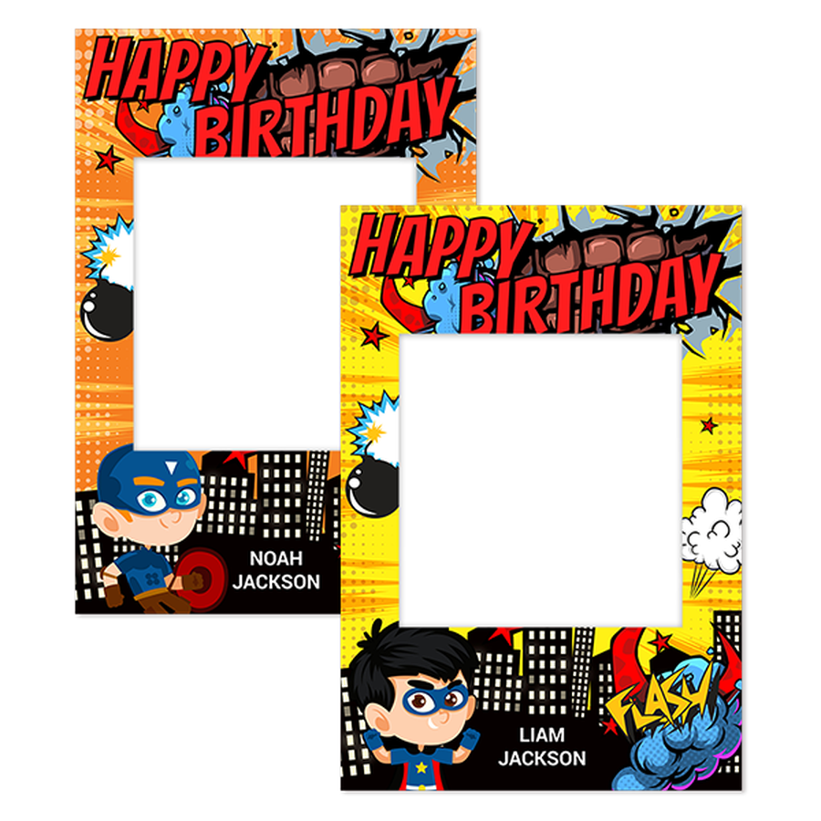 Superhero Birthday Prints Photo Props Online | Photobook | Photo Props ...