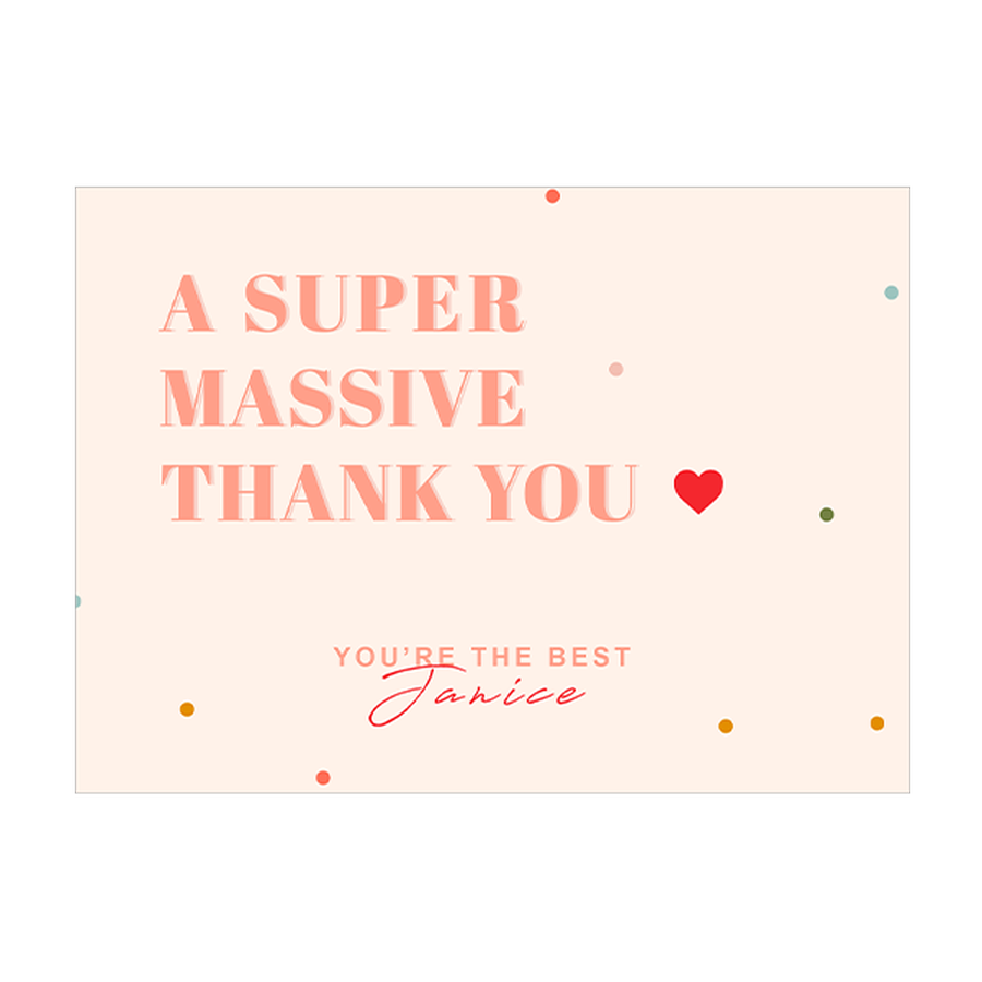 Massive Thanks Greeting Cards | Greeting Cards Taiwan